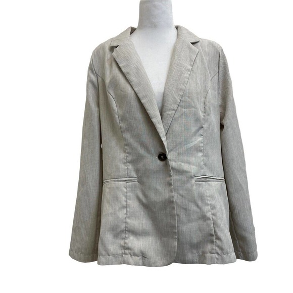 Milk & Honey | Jackets & Coats | Milk Honey Light Gray Beige Single ...